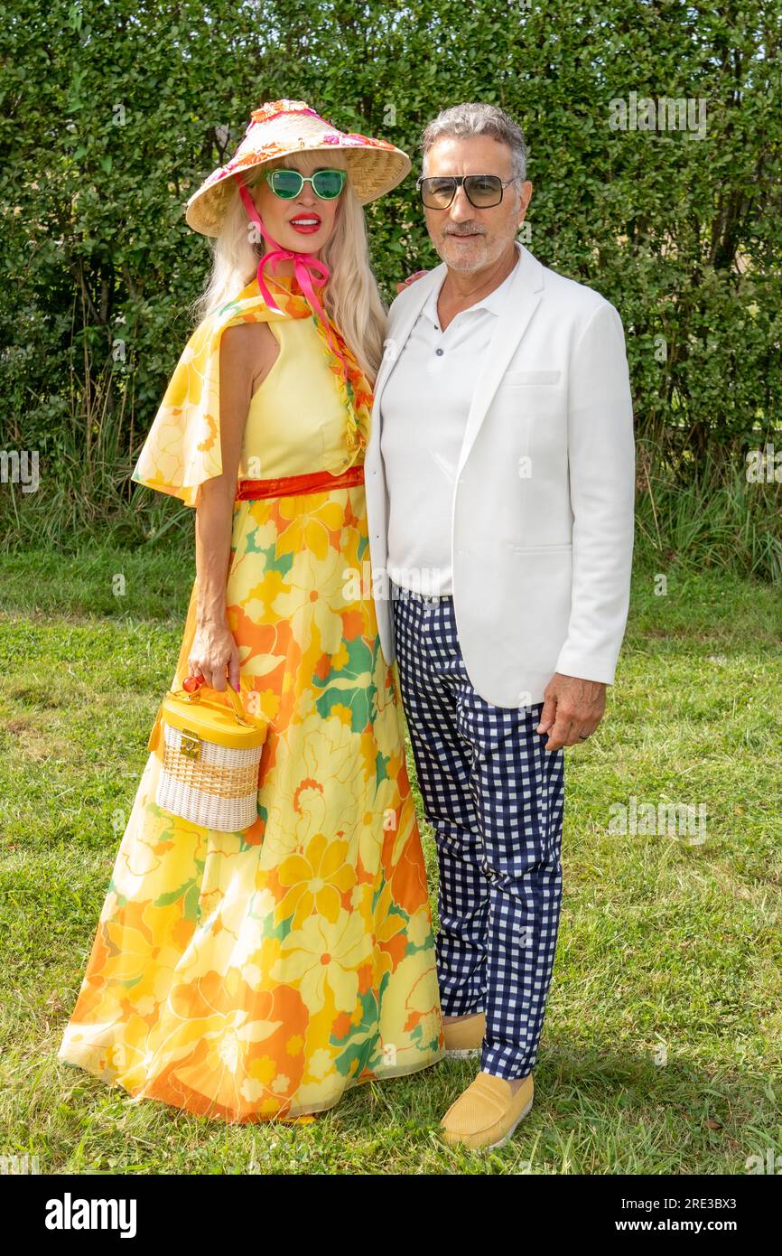 Bridgehampton, USA. 22nd July, 2023. Tracy Turco and Jerry Turco ...