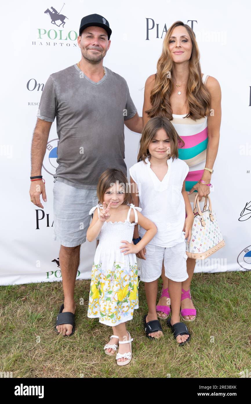 Bridgehampton, USA. 22nd July, 2023. Lee Kalt and family attends Polo ...