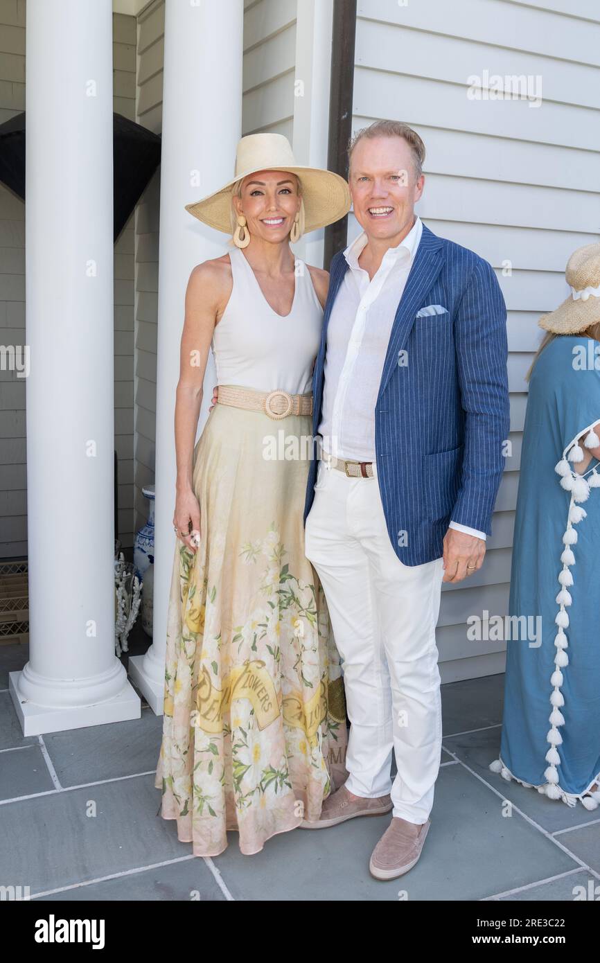 Bridgehampton, USA. 22nd July, 2023. Lauren Smart and Geoff Smart ...