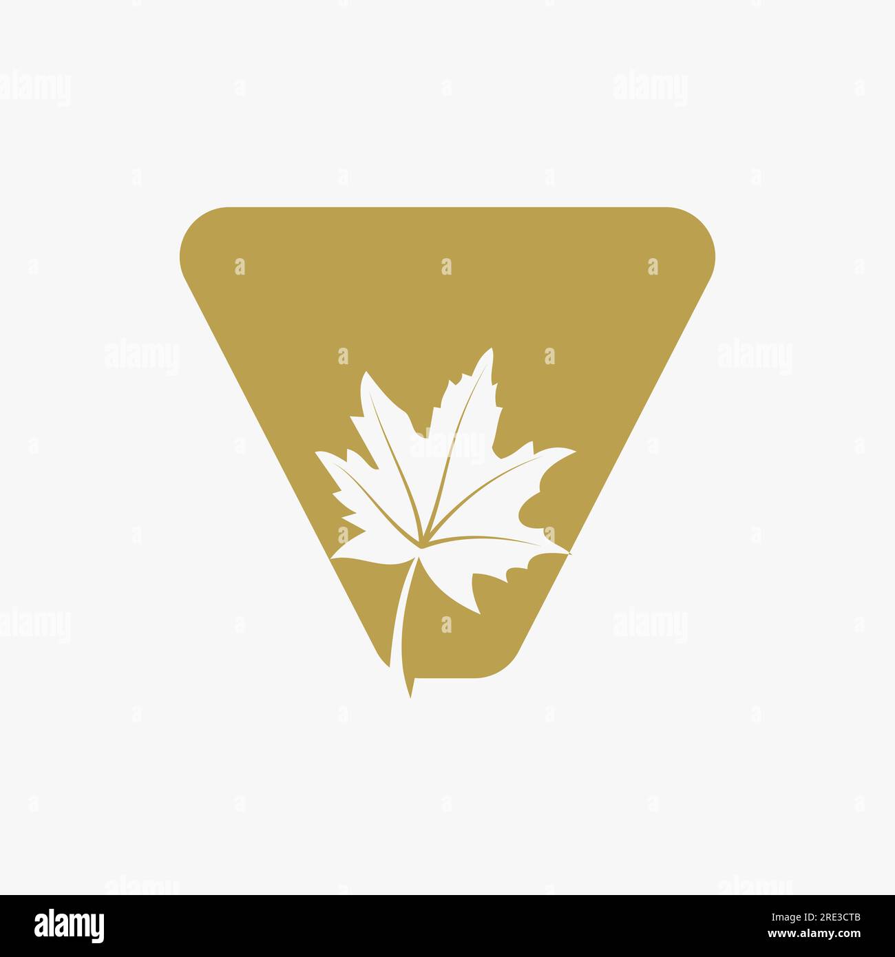 Letter V Maple Leaf Elegant Logo. Maple Leaf Logotype Vector Template Stock Vector Image & Art ...