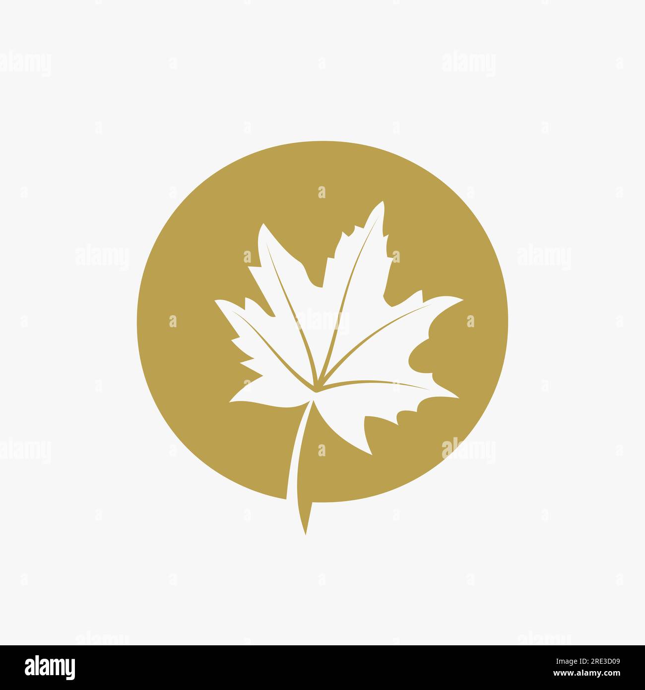 Letter O Maple Leaf Elegant Logo. Maple Leaf Logotype Vector Template ...