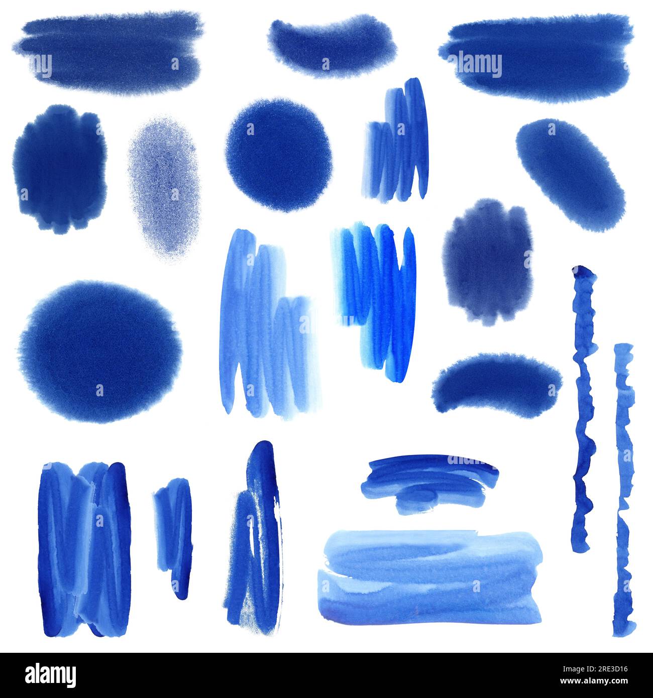 Abstract watercolor design elements to create a blue background with ...