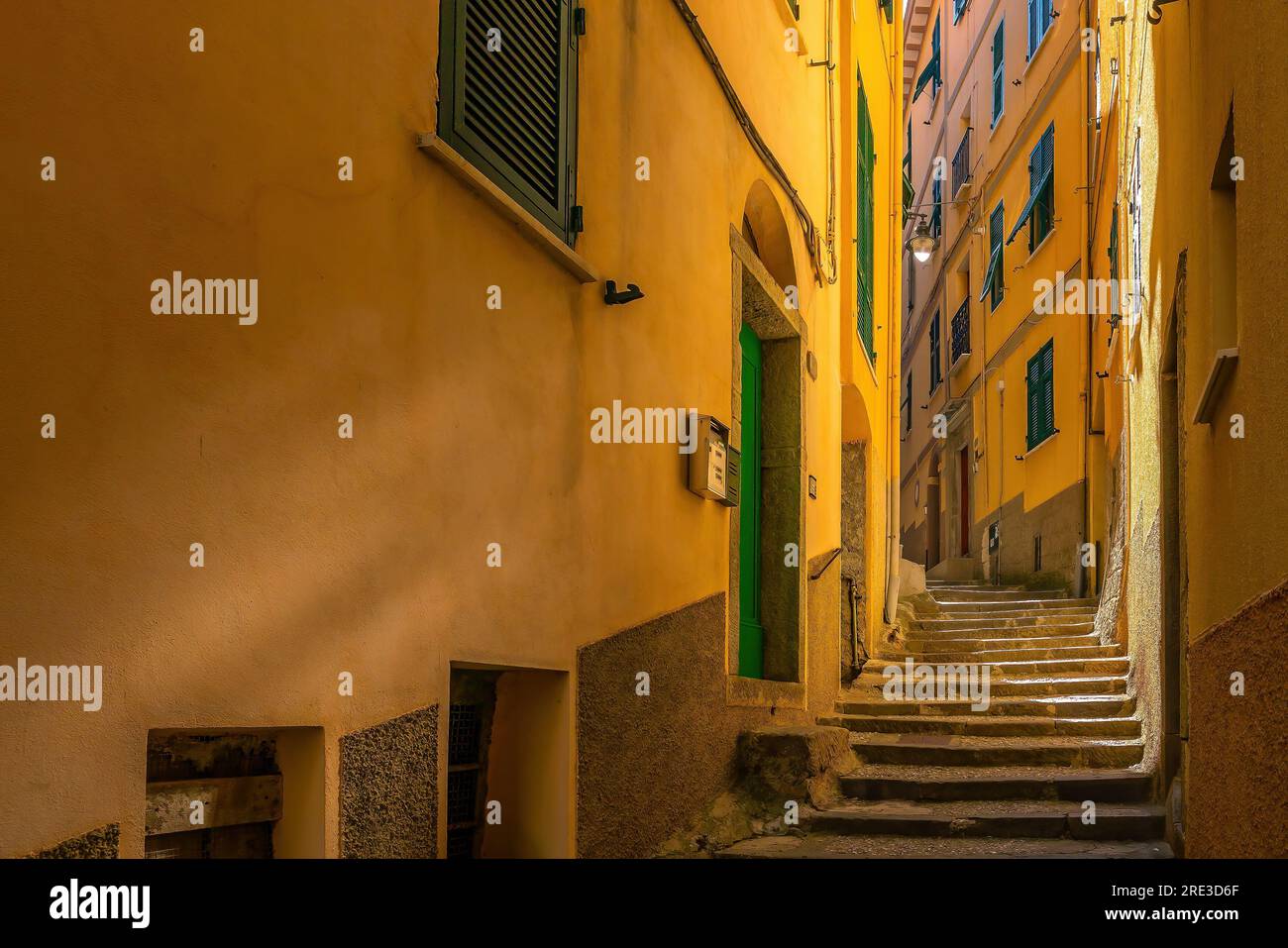 Colorful cityscape of buildings in Europe, Cinque Terre, traditional ...