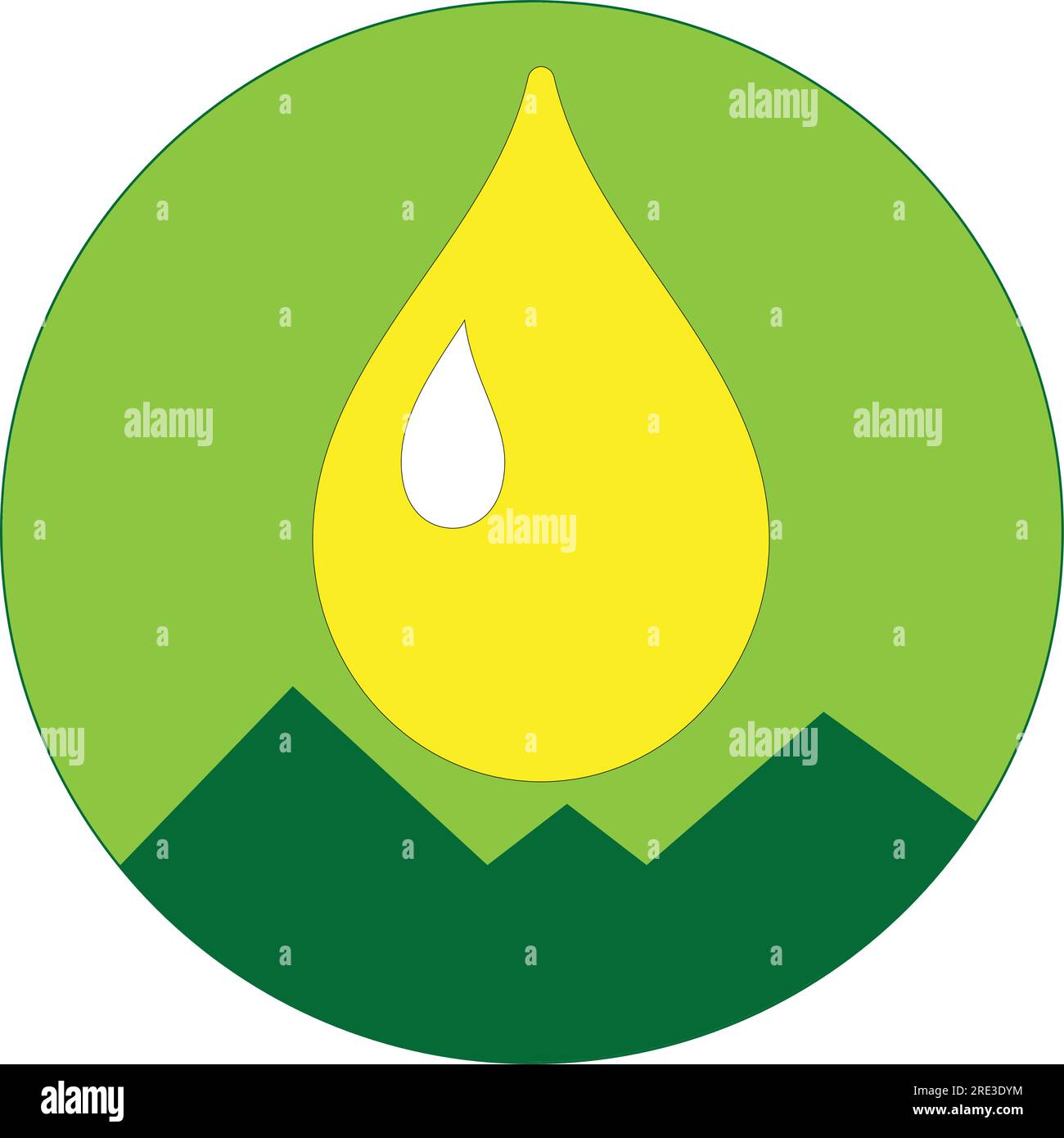 A circle with an oil drop and mountains Stock Vector Image & Art - Alamy