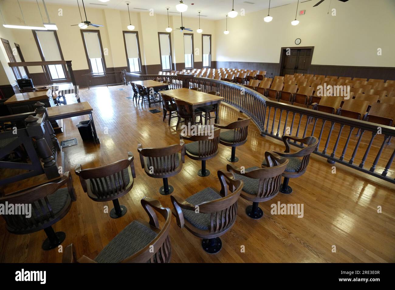 The courtroom, much of which has been restored, where the Emmett Till ...