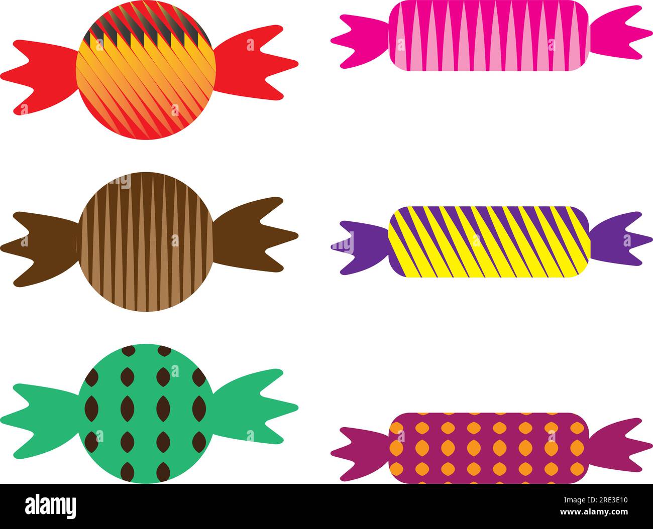 Wrapped confectionery Stock Vector Images - Alamy