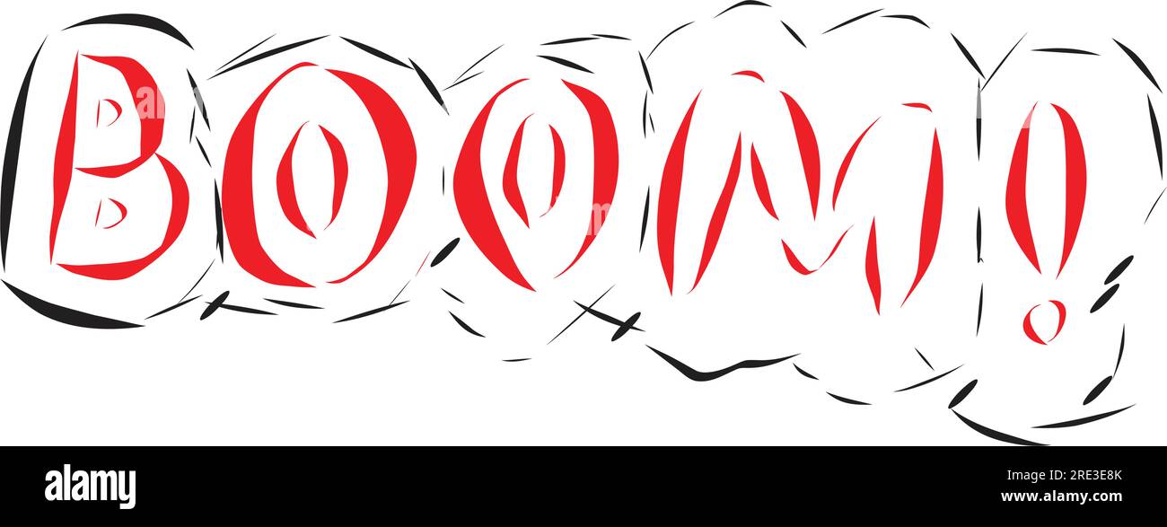 Cartoon illustration of BOOM! Stock Vector Image & Art - Alamy