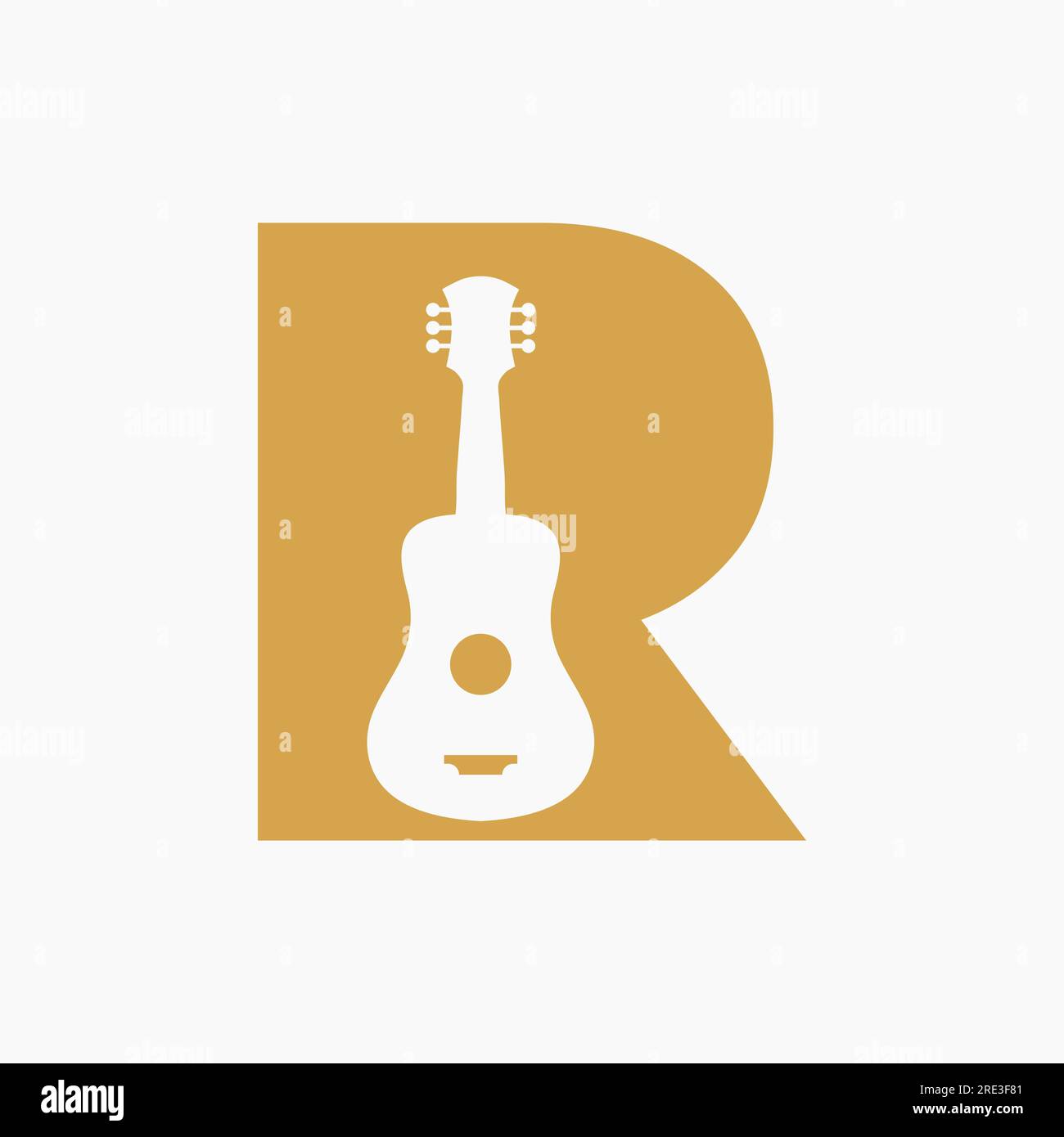 Letter R Guitar Logo. Guitarist Logo Concept With Guitar Icon. Festival ...
