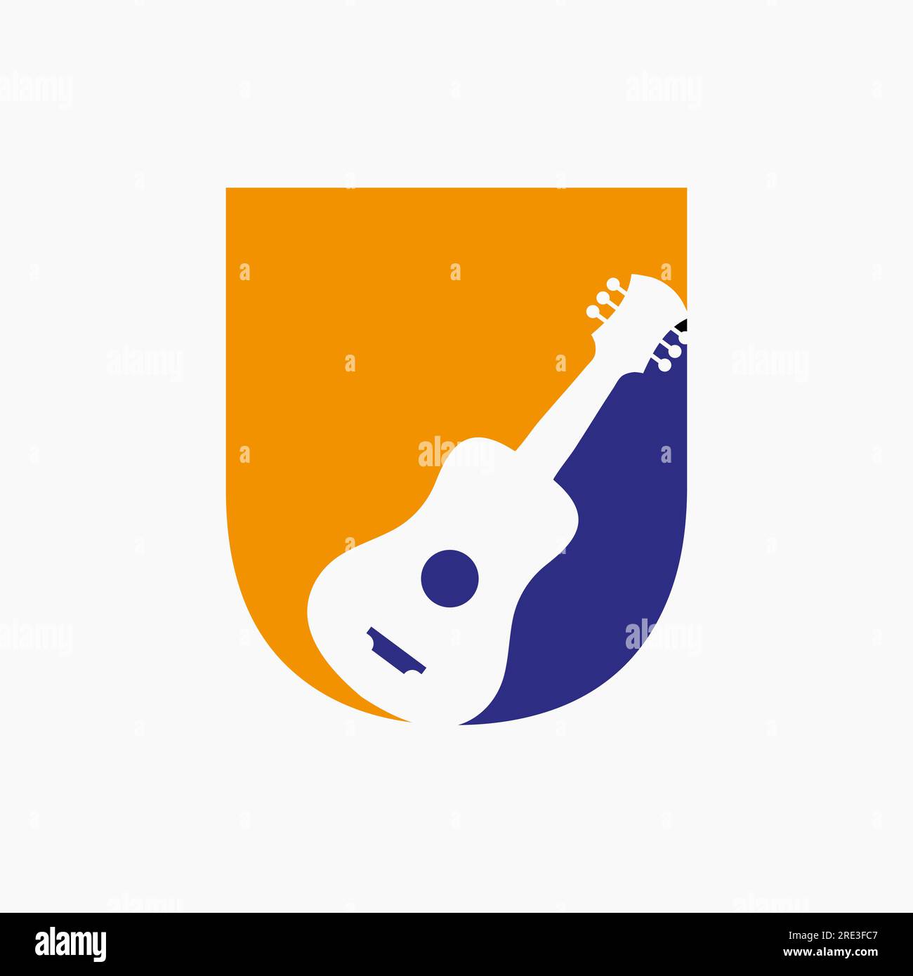Letter U Guitar Logo. Guitarist Logo Concept With Guitar Icon. Festival ...