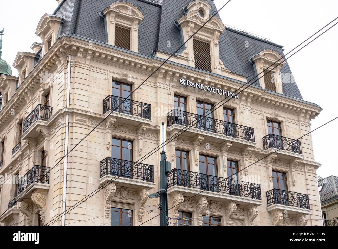 Geneva, Switzerland - Jan 14, 2023: Bank of China logo in Geneva. Bank ...