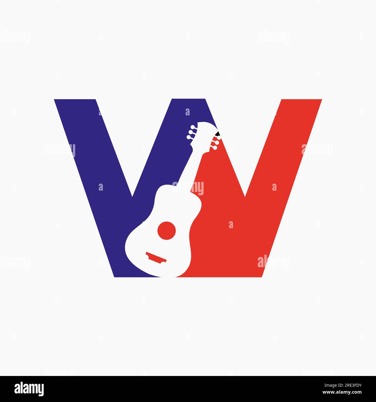 Letter W Guitar Logo. Guitarist Logo Concept With Guitar Icon. Festival ...