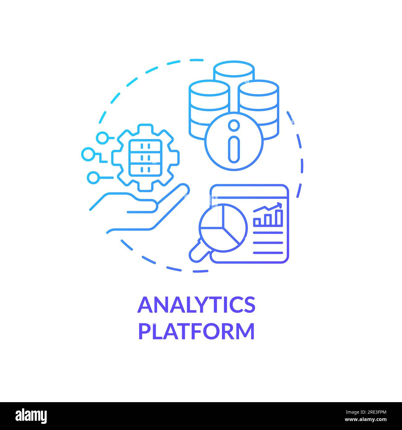 2d Analytics Platform Concept Linear Icon Stock Vector Image And Art Alamy