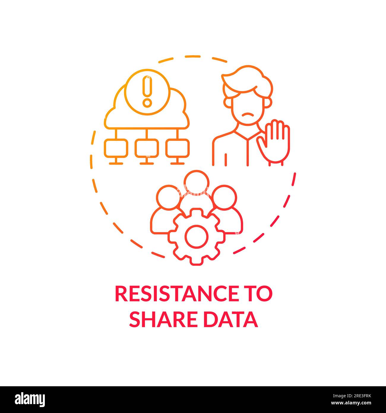 2D resistance to shared data concept linear icon Stock Vector Image & Art - Alamy