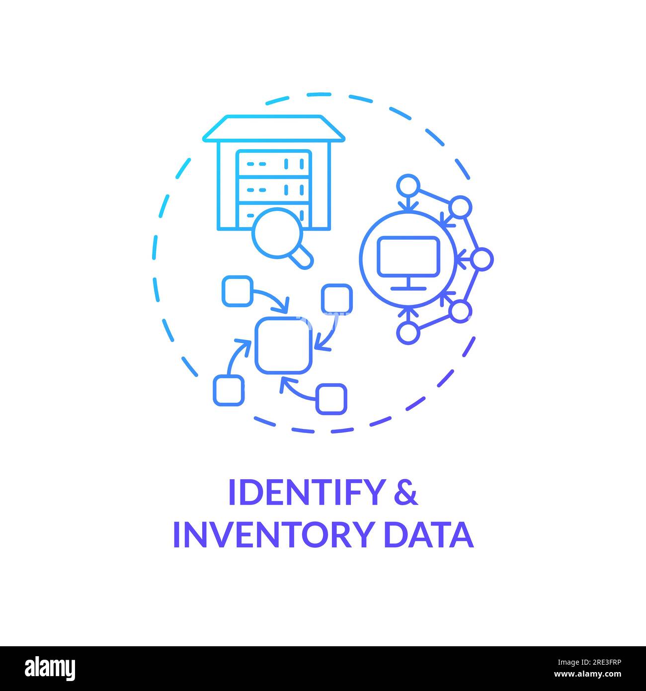 2D identify and inventory data concept linear icon Stock Vector Image & Art - Alamy