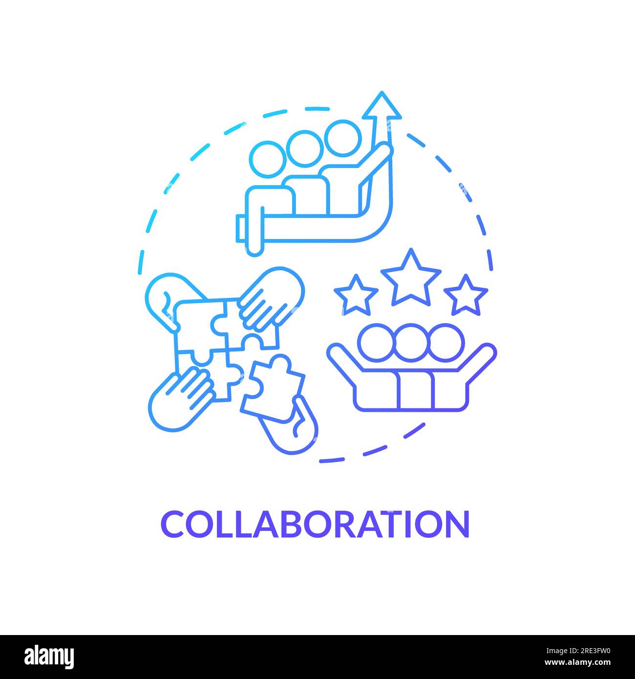 2D collaboration concept linear icon Stock Vector Image & Art - Alamy