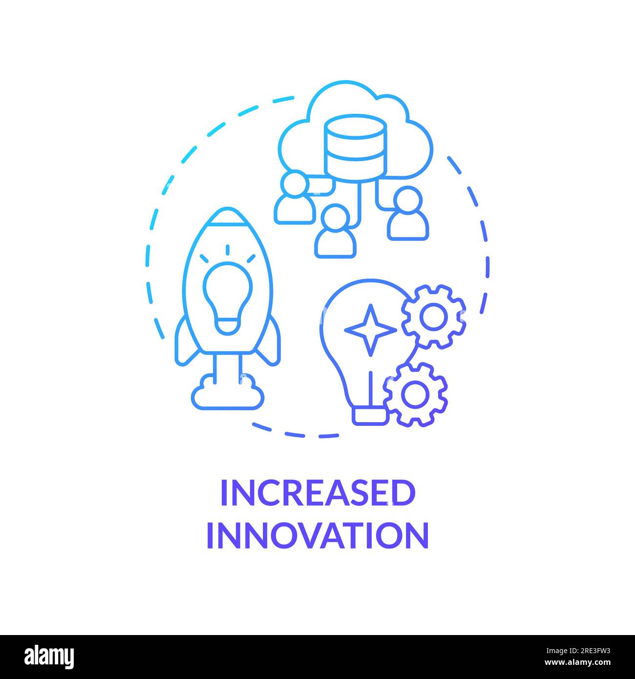 2D increased innovation concept linear icon Stock Vector Image & Art - Alamy