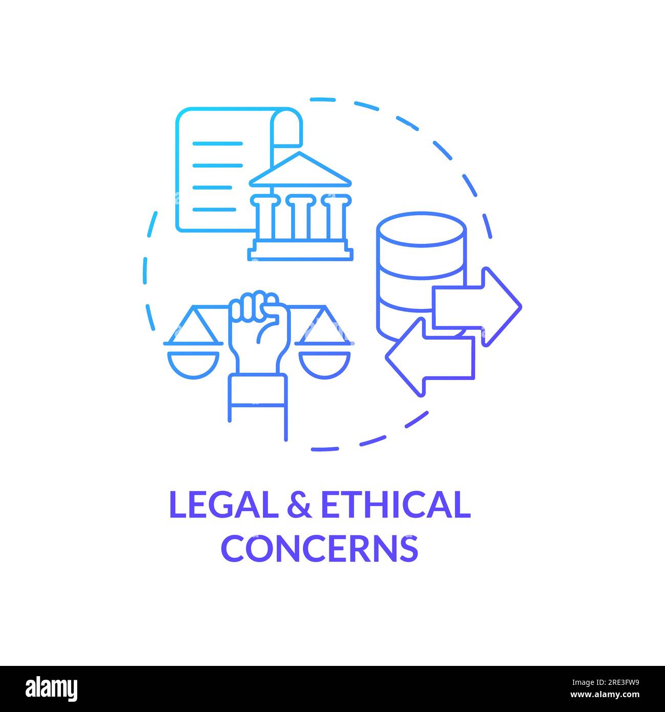 2D legal and ethical concerns concept linear icon Stock Vector Image ...