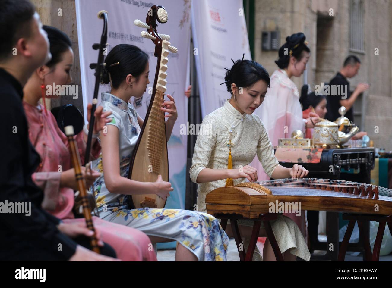 Valletta, Malta. 23rd July, 2023. Chinese artists play traditional ...