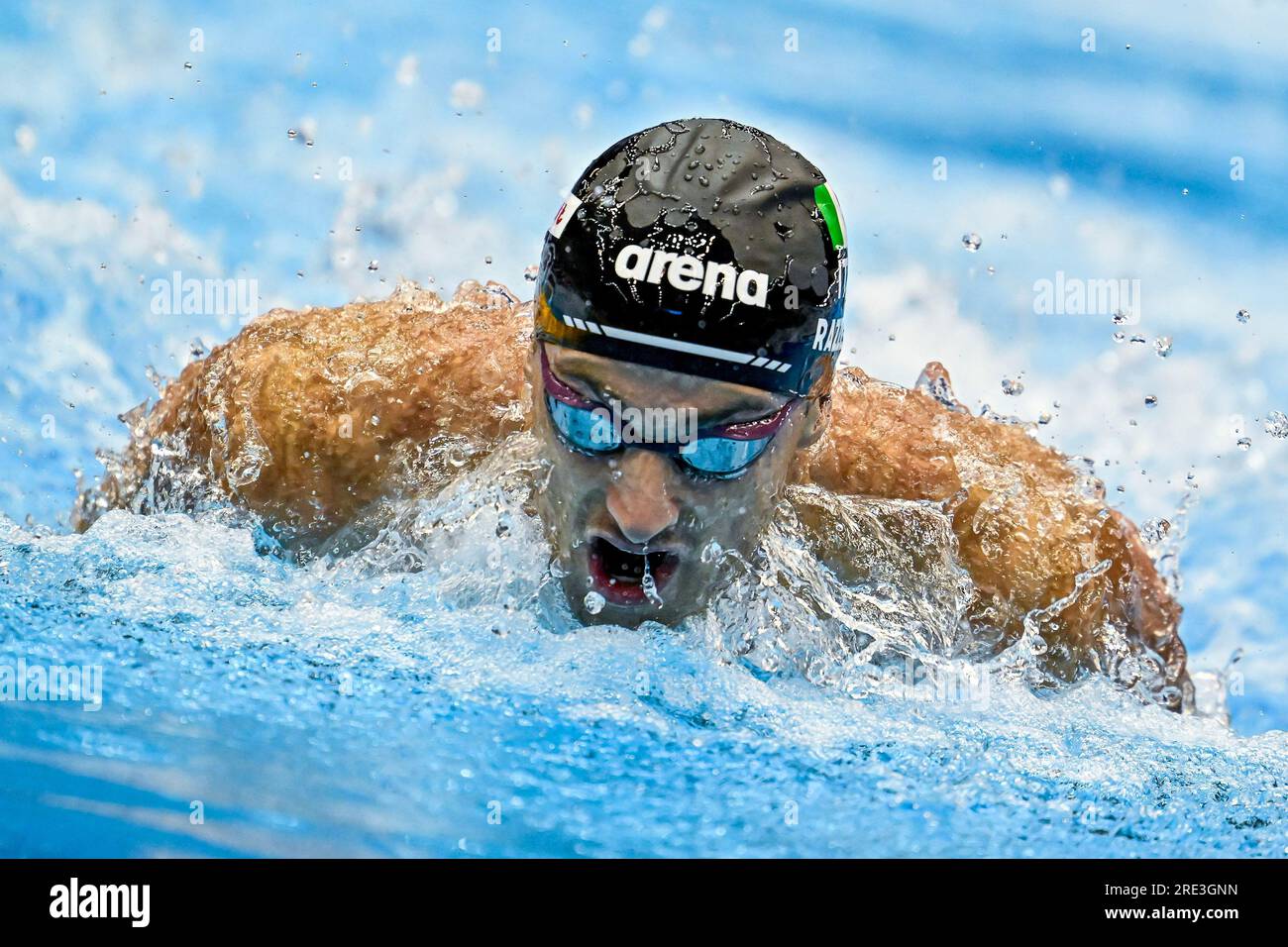 Alberto Razzetti of Italy competes in the Men's Butterfly 200m Heats ...