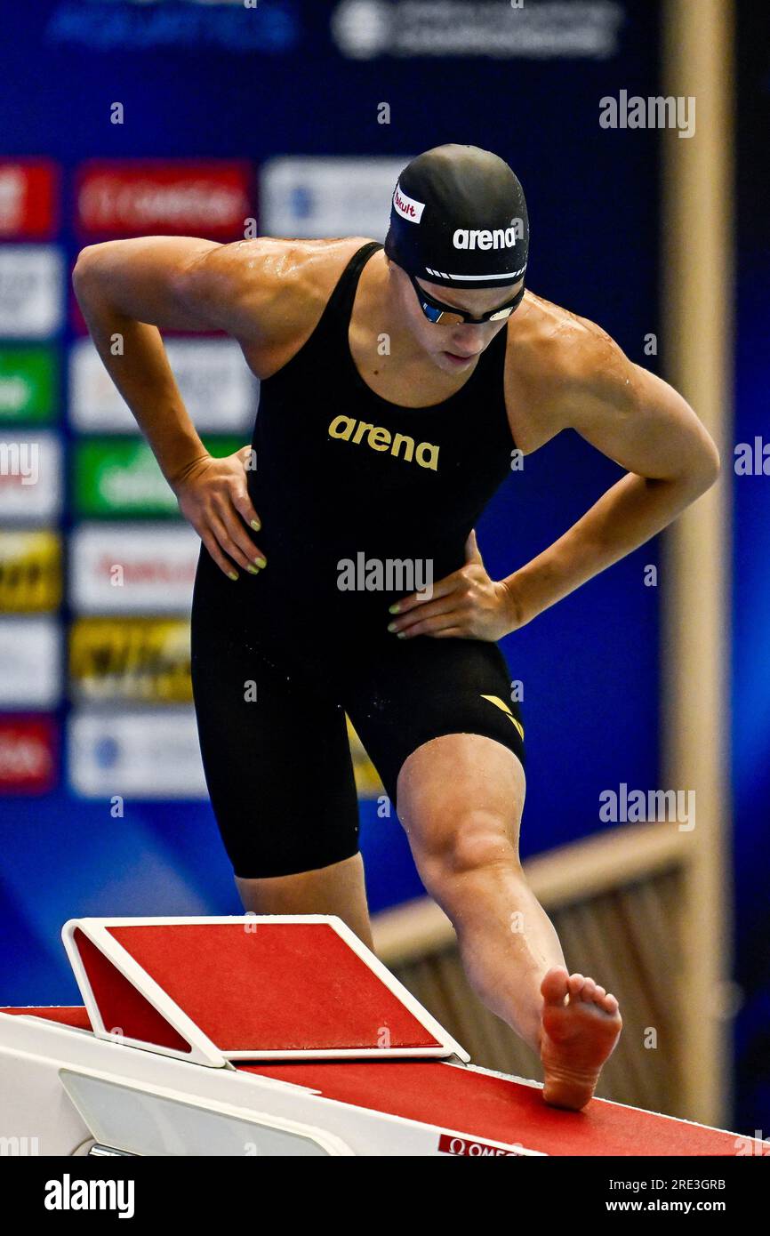 Fukuoka, Japan. 25th July, 2023. Barbora Seemanova of Czechia prepares ...