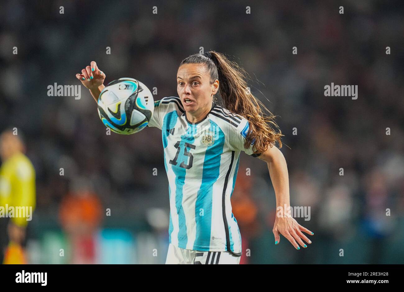 July 24 2023: Florencia Bonsegundo (Argentina) controls the ball during ...