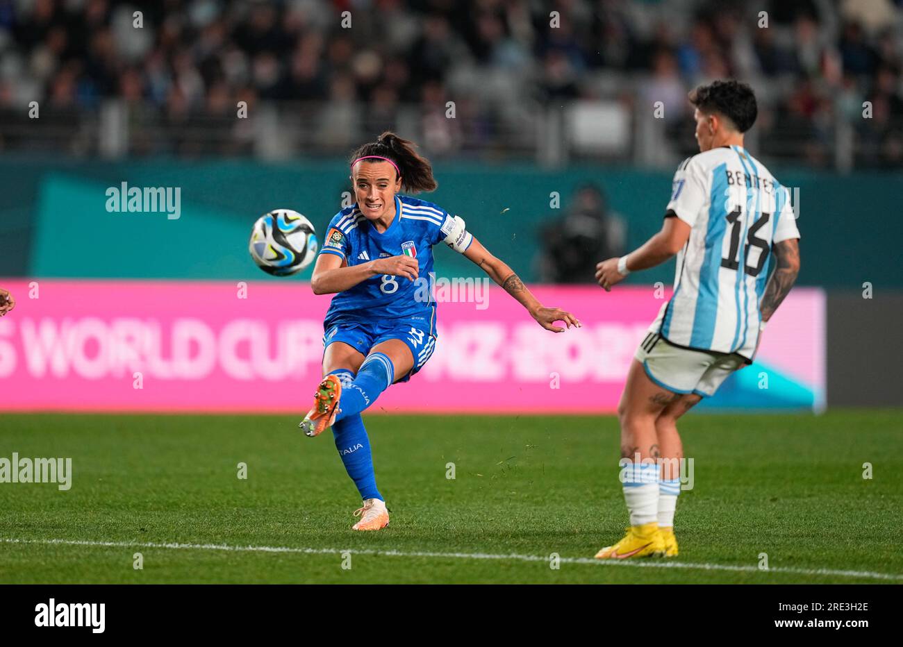 July 24 2023: Barbara Bonansea (Italy) shoots on goal during a Group G ...