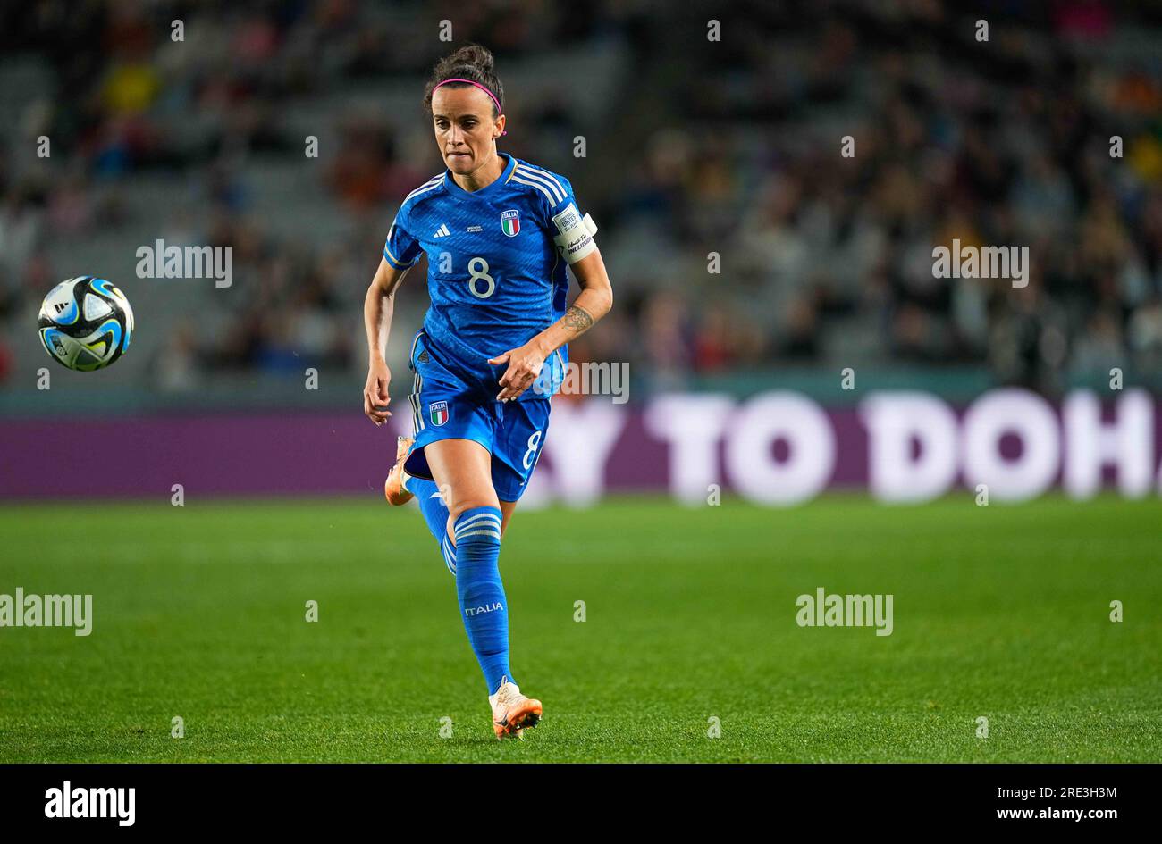 July 24 2023: Barbara Bonansea (Italy) controls the ball during a Group ...