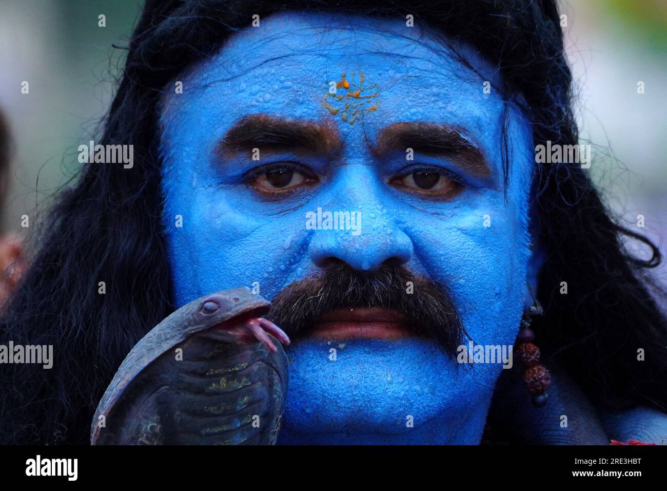 Ajmer, India. 23rd July, 2023. Indian Artist dressed as Hindu Lord ...