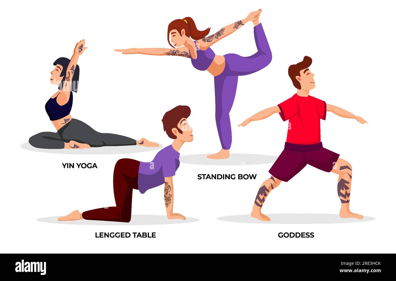 Bow yoga pose Stock Vector Images - Alamy