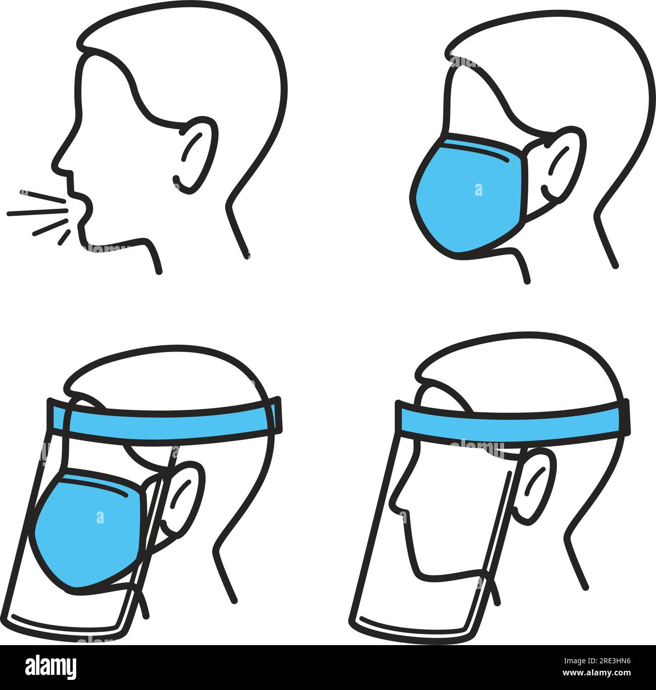 Face against glass Stock Vector Images - Alamy