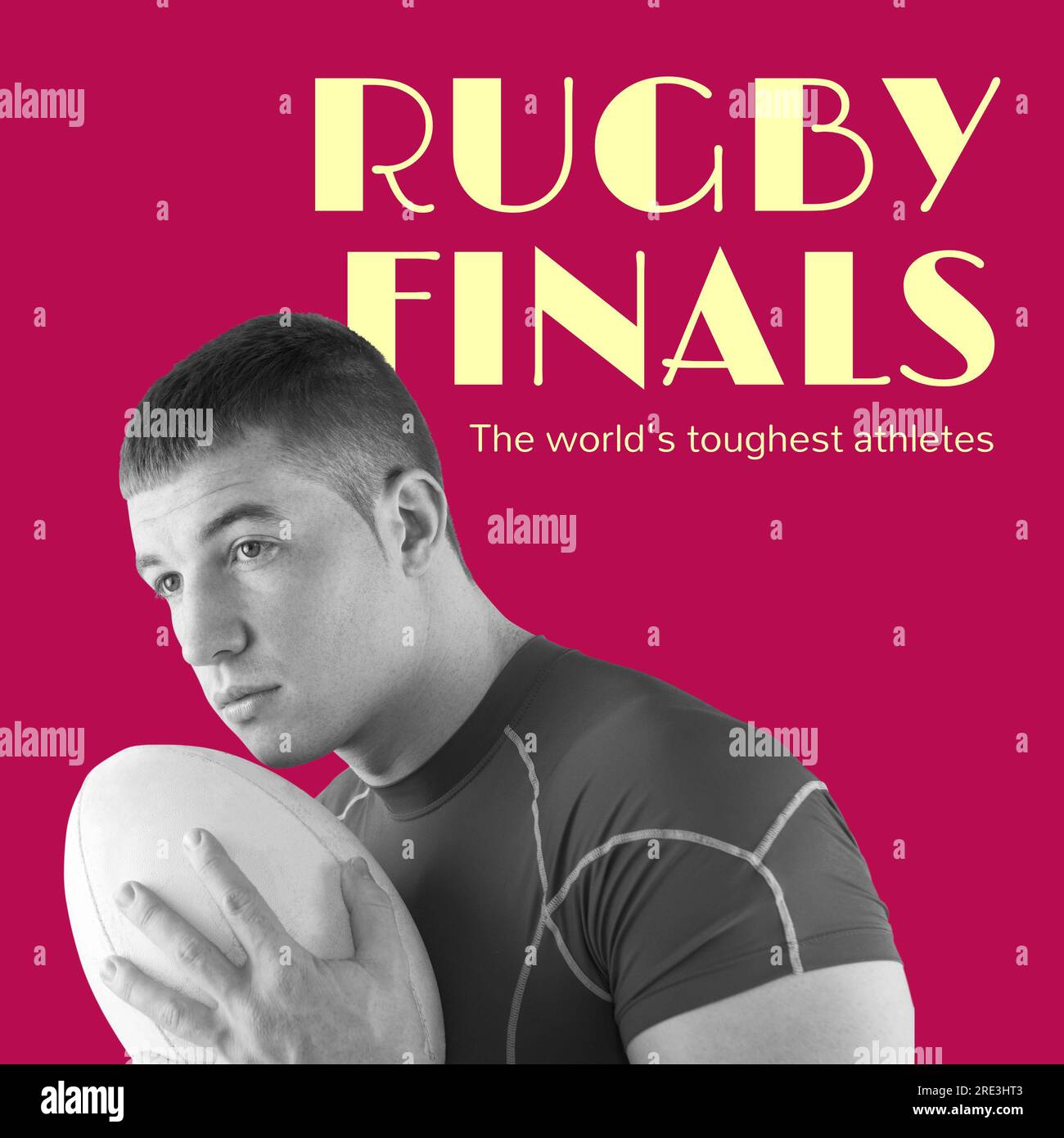 Caucasian male rugby player holding hi-res stock photography and images ...