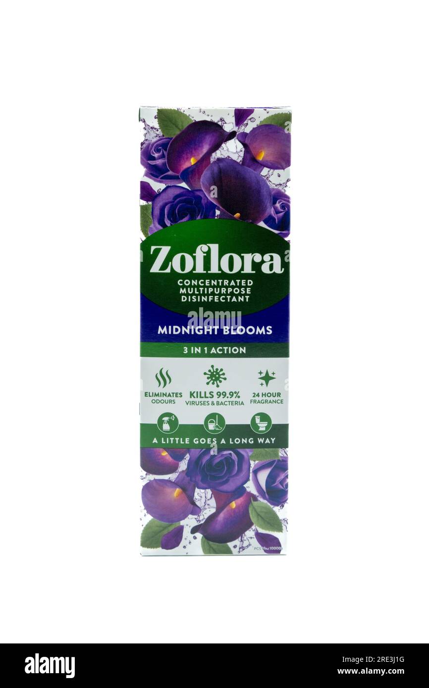 Irvine, Scotland, UK - May 06, 2023: Zoflora branded concentrated ...
