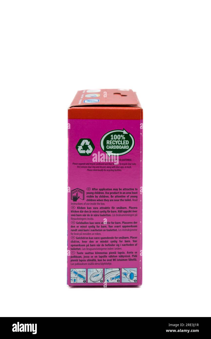 Irvine, Scotland, UK-May 06, 2023: SC Johnson branded Duck toilet discs ...