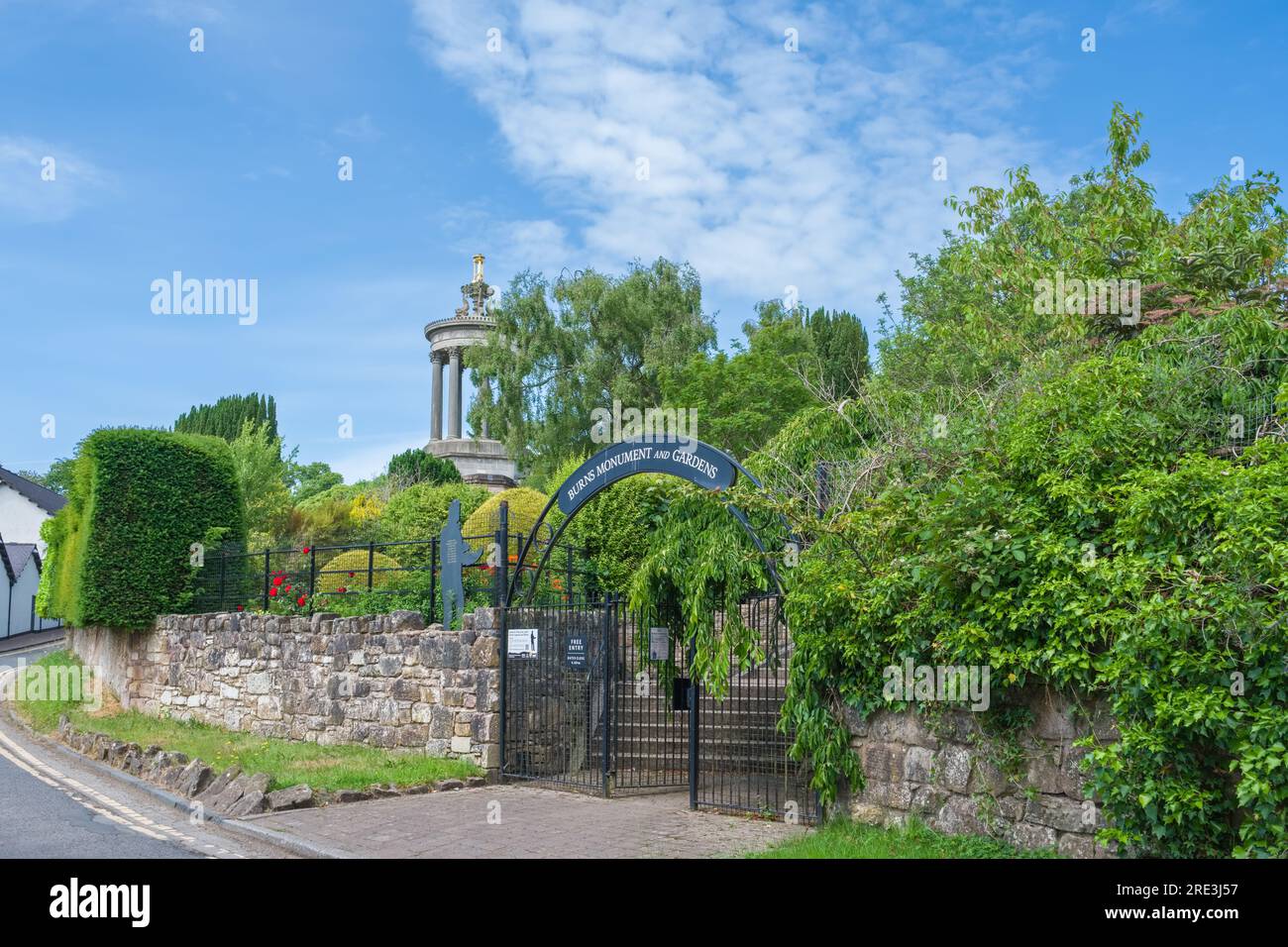 Burns Memorial and free gardens in Alloway near Ayr Scotland about to ...
