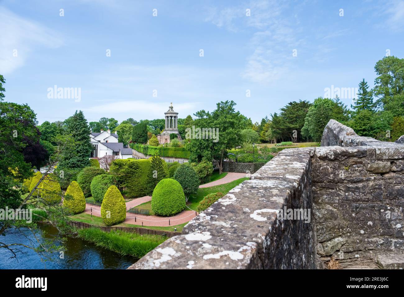 Burns Memorial and free gardens in Alloway near Ayr Scotland about to ...