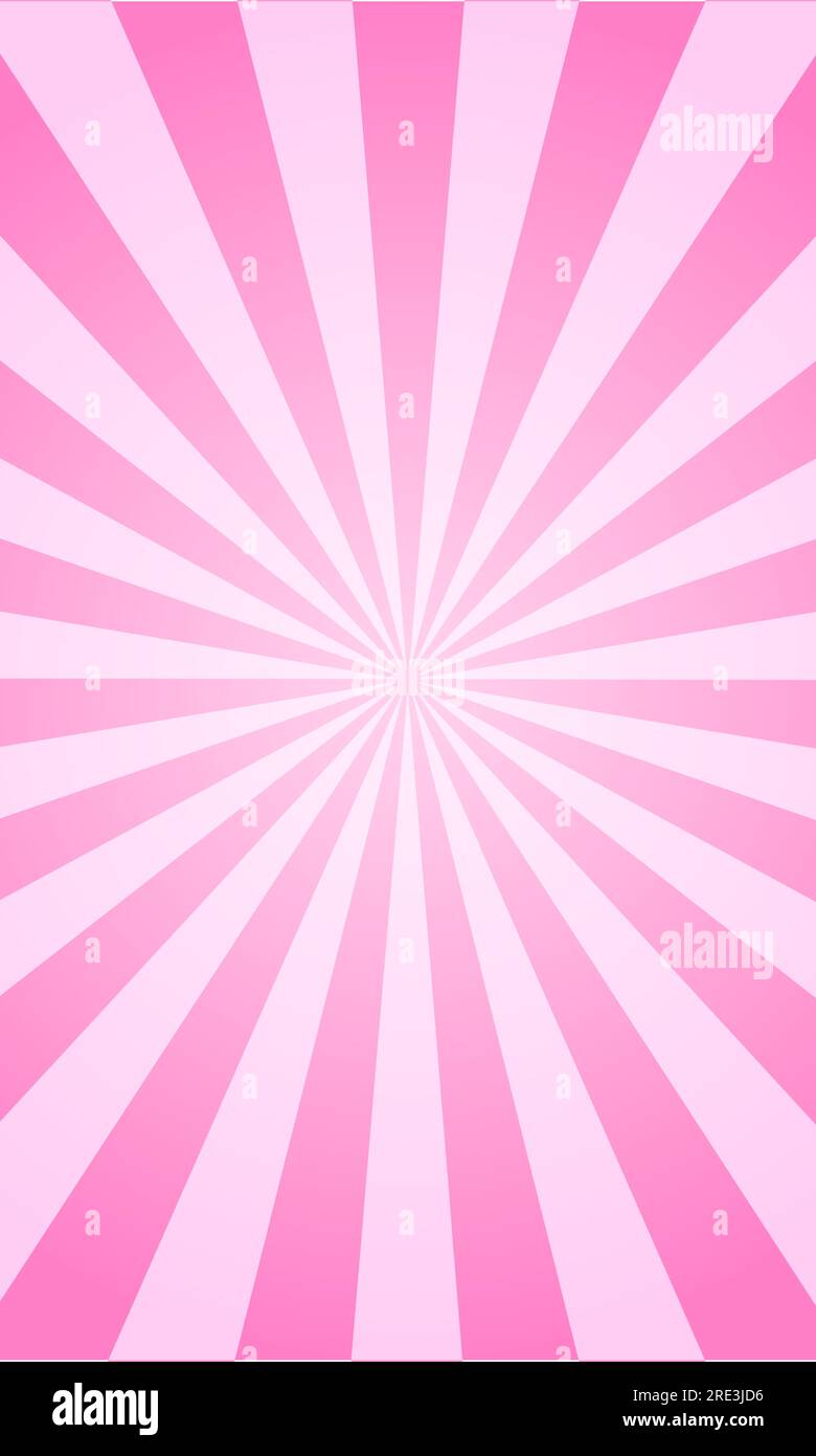 Vertical poster with pink radial stripes. Trendy vintage y2k pattern ...
