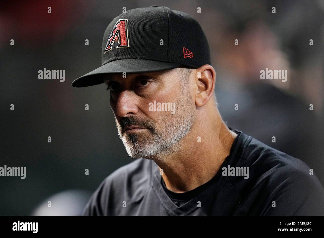 Arizona Diamondbacks manager Torey Lovullo pauses in the dugout prior ...
