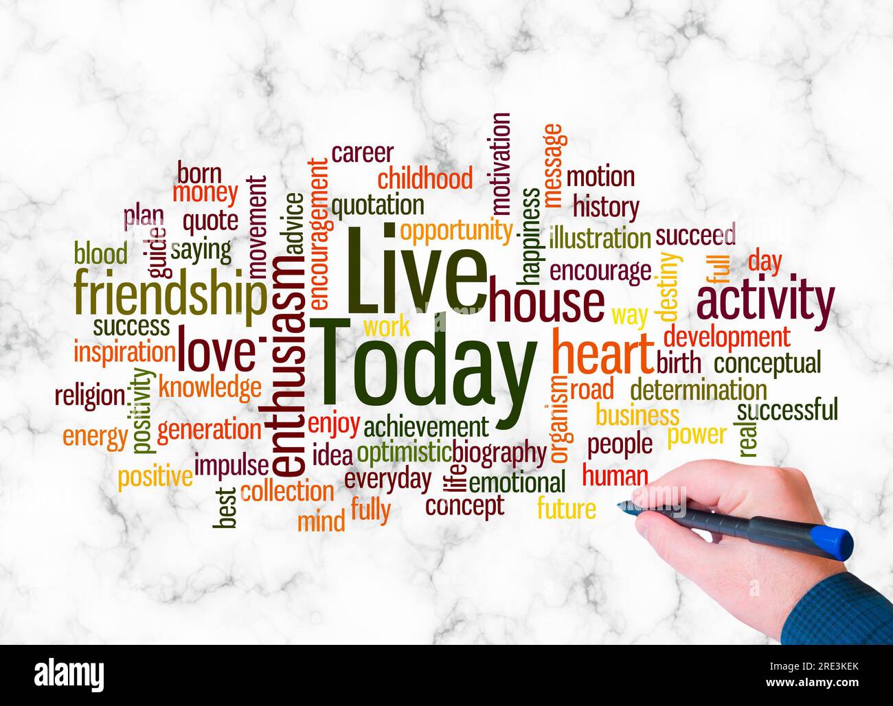 Word Cloud with LIVE TODAY concept create with text only Stock Photo ...
