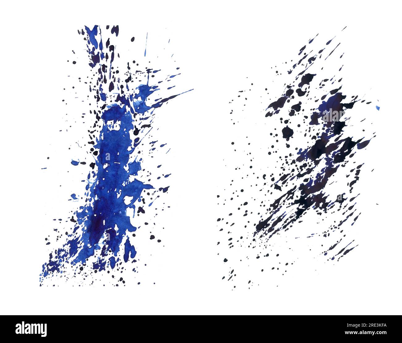 Abstract watercolor design elements to create a blue background with ...