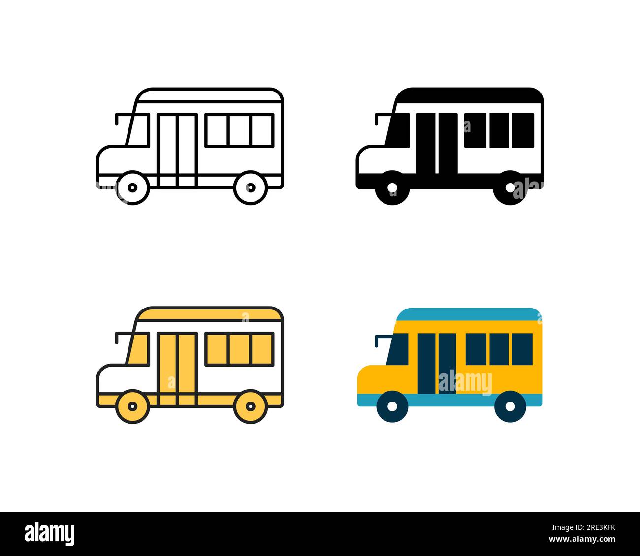 School bus icon hi-res stock photography and images - Alamy