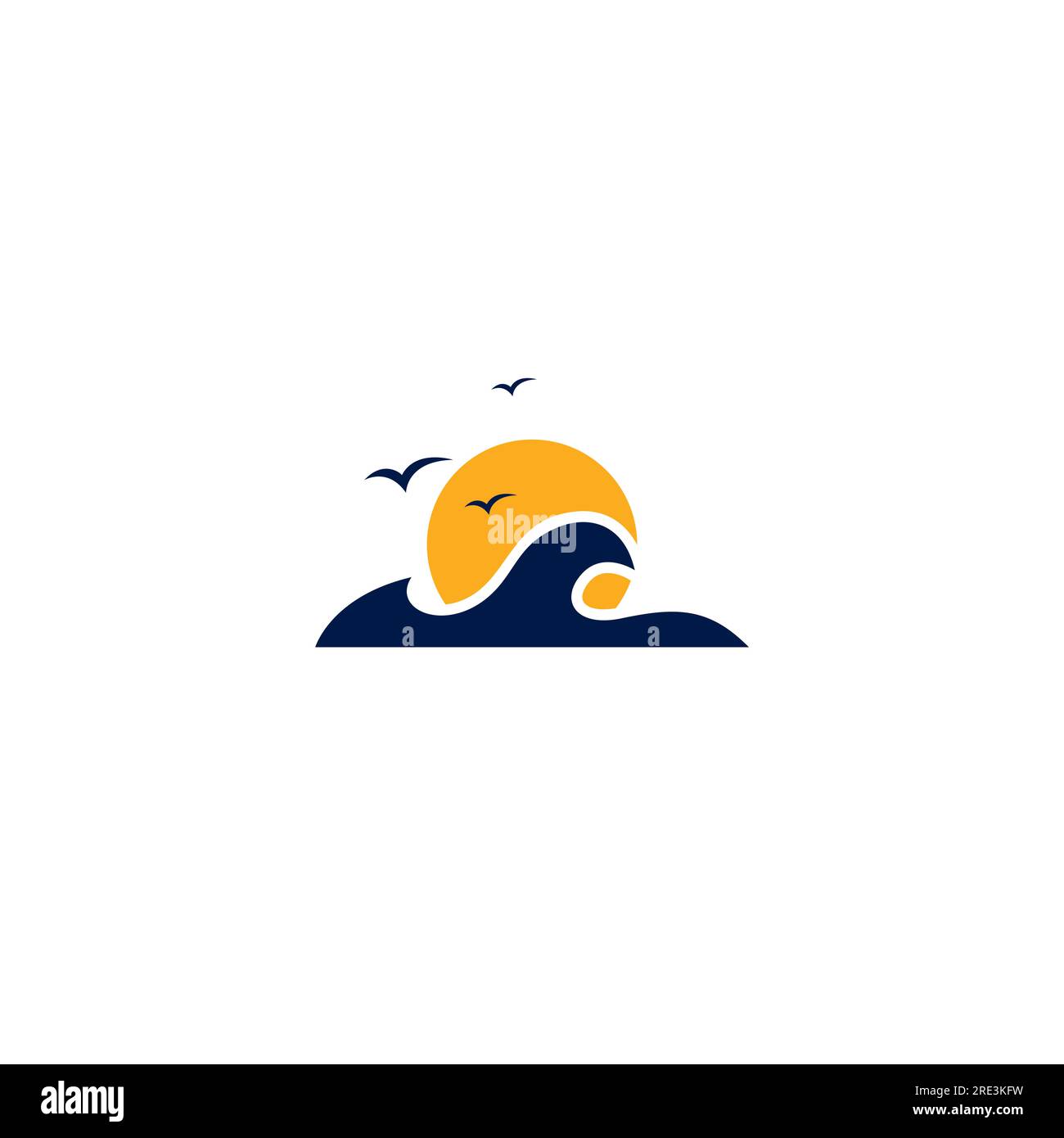 Sunset beach Stock Vector Images - Alamy