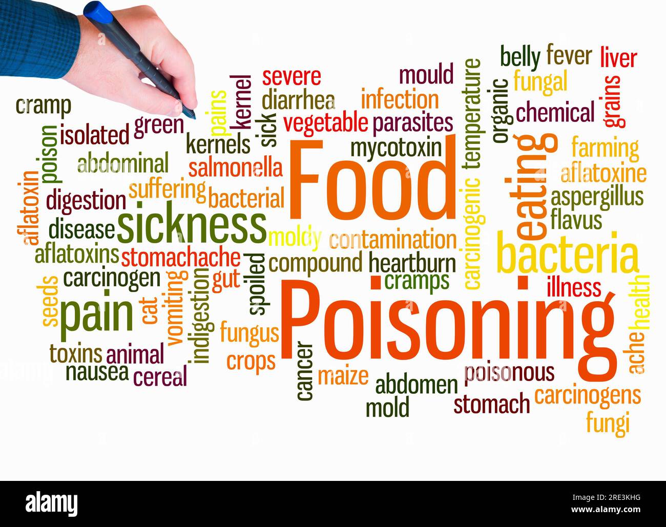 Word Cloud with FOOD POISONING concept create with text only Stock ...
