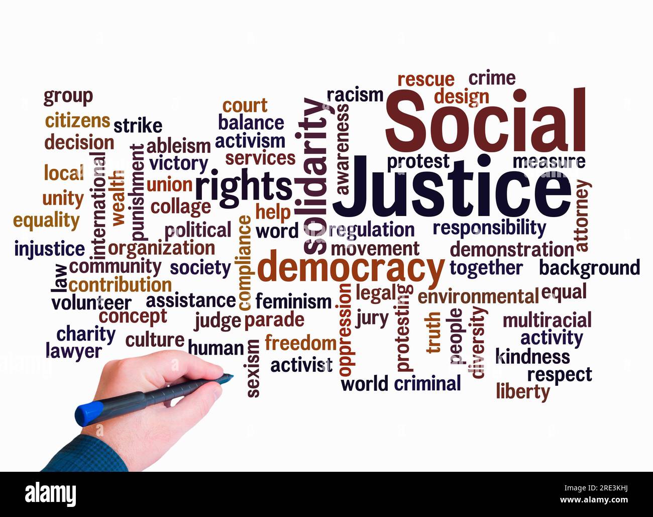 Word Cloud With Social Justice Concept Create With Text Only Stock