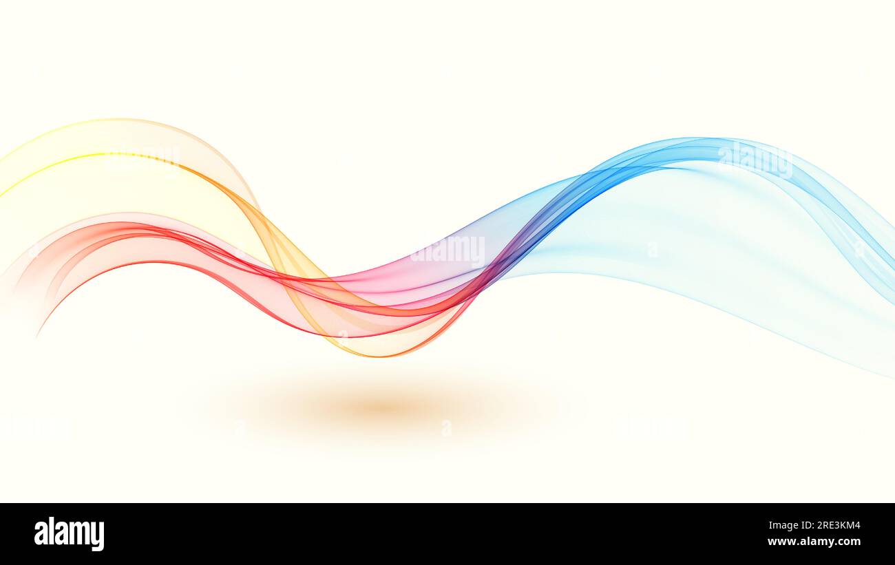 Spectrum wave color. Abstract transparent flow of wavy colored lines ...