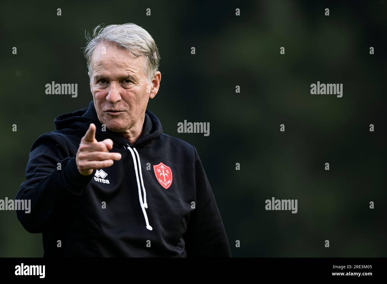 Attilio Tesser, head coach of US Triestina, gestures at the end of the ...