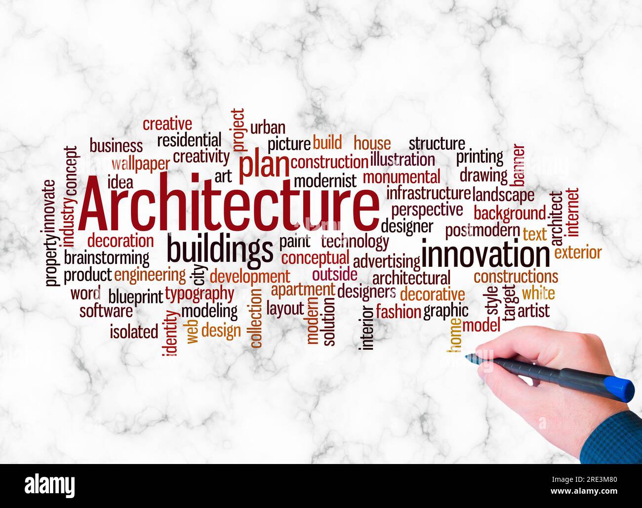 Word Cloud with ARCHITECTURE concept create with text only Stock Photo ...