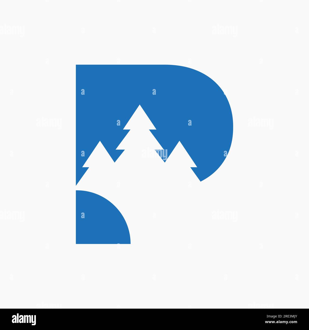 Palm Tree In Letter P For Holiday Rentals, Travel Service, Tropical Spa ...