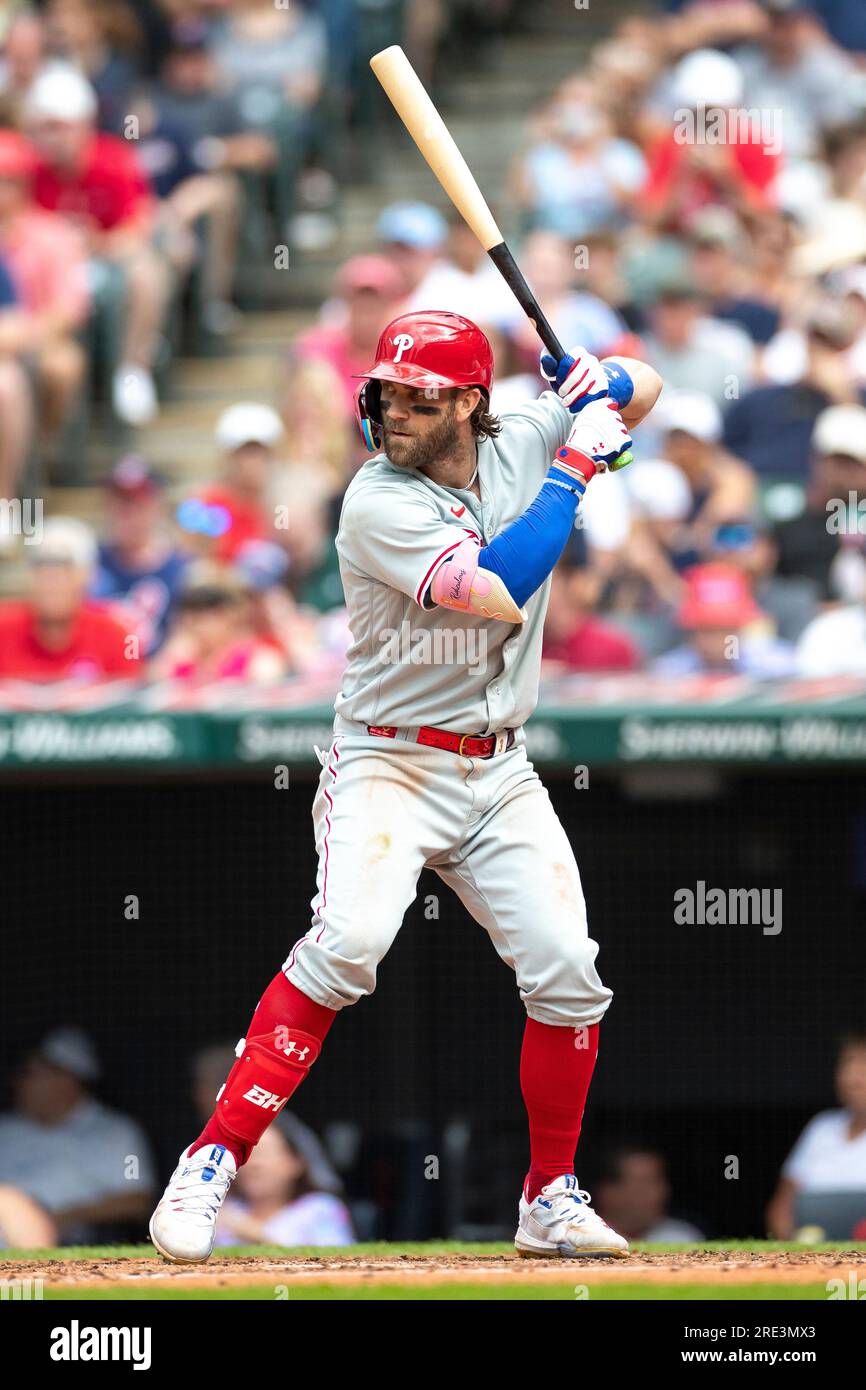 Philadelphia Phillies first basemen Bryce Harper (3) waits for the ...