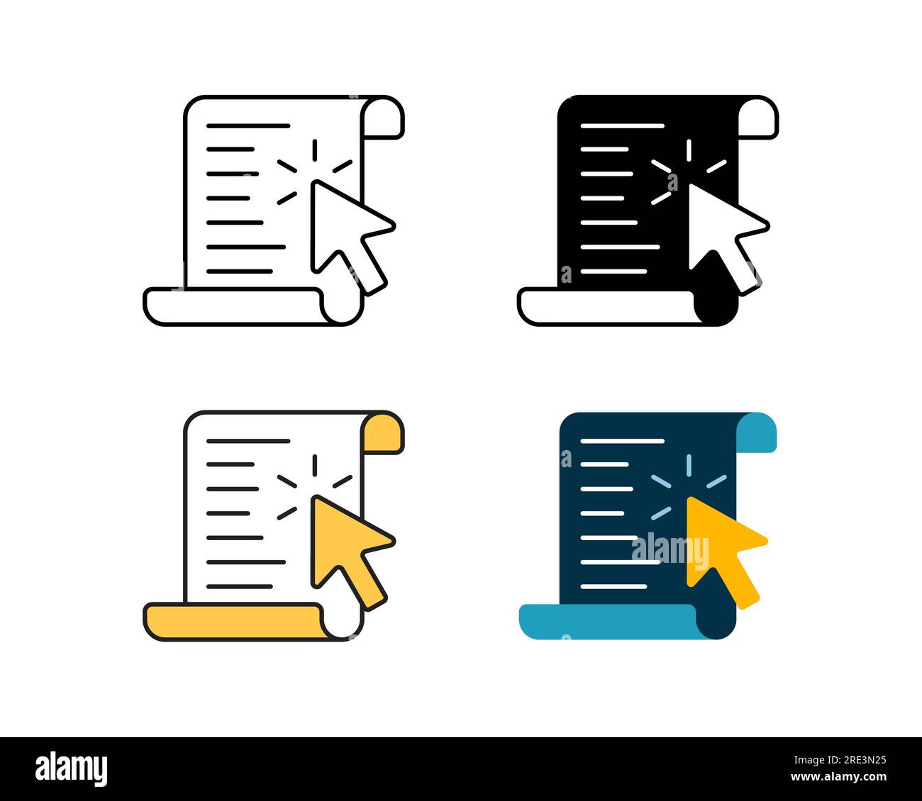 Cursor icon in outline Cut Out Stock Images & Pictures - Alamy