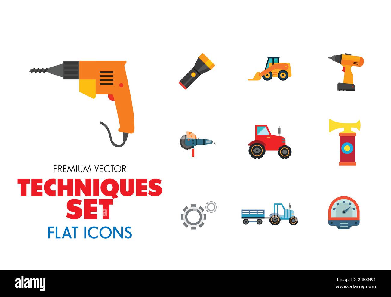 Techniques Icons Set Stock Vector Image & Art - Alamy